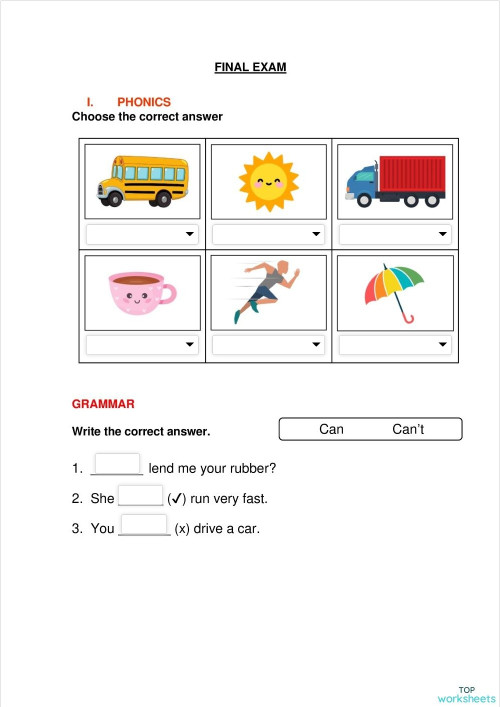 Present Continuous Exercises. Interactive worksheet | TopWorksheets
