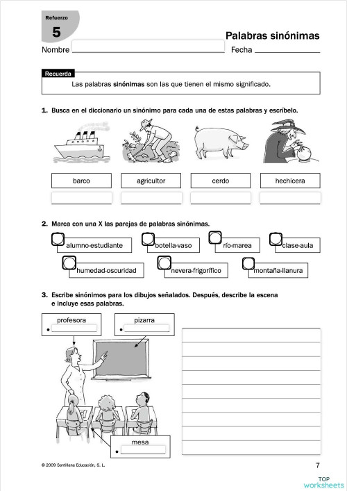 Fichas De Sinónimos Y Antónimos Pack De Sinónimos Y Antónimos