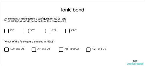 Ion Formation Practice. Interactive worksheet | TopWorksheets