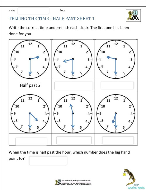 Year 1 Math | Time - O'clock (2). Interactive worksheet | TopWorksheets