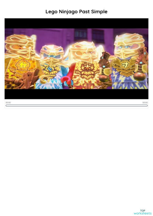 Lego Ninjago Past Simple. Interactive worksheet | TopWorksheets