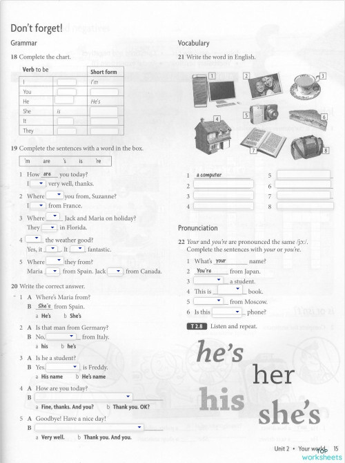 Beginner 02- Practice 04. Interactive worksheet | TopWorksheets