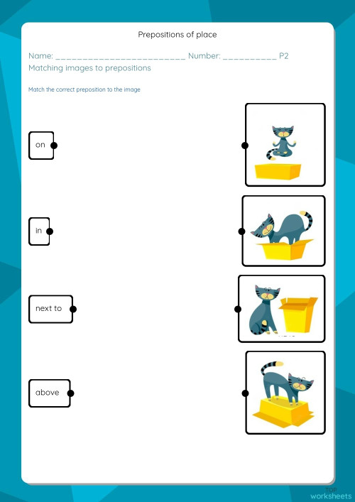Prepositions of place. Interactive worksheet | TopWorksheets