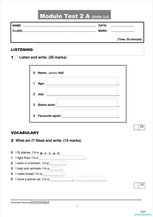 Interactive worksheets and online exercises in english | TopWorksheets