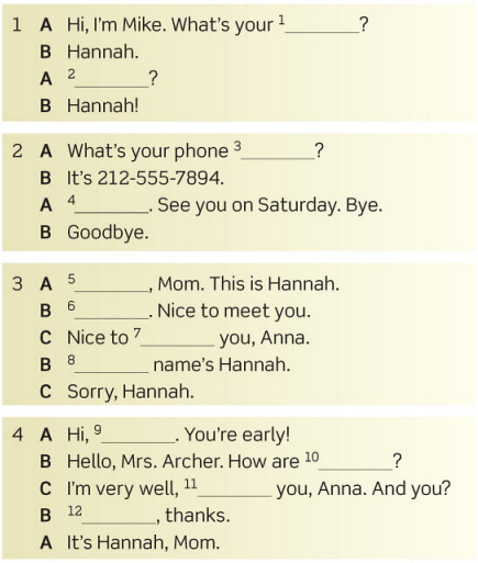 Exercícios greetings livro A1. Interactive worksheet | TopWorksheets