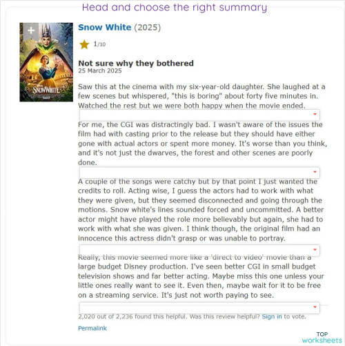 Identify passage/text. Interactive worksheet | TopWorksheets