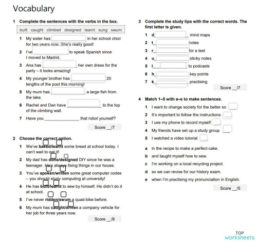 Lucy's Vocab Unit 2. Interactive worksheet | TopWorksheets