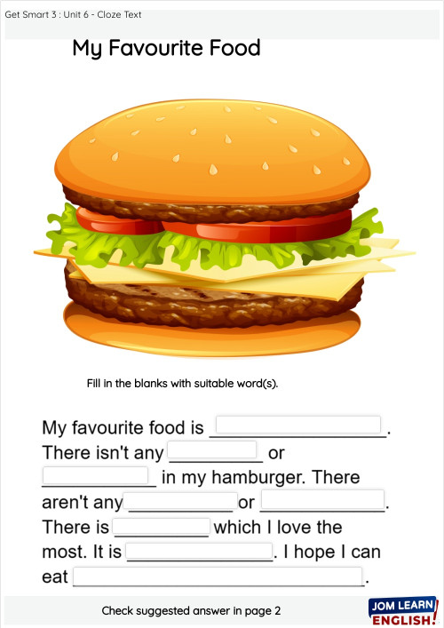 Get Smart 3 - My Favourite Food (Public). Interactive worksheet ...