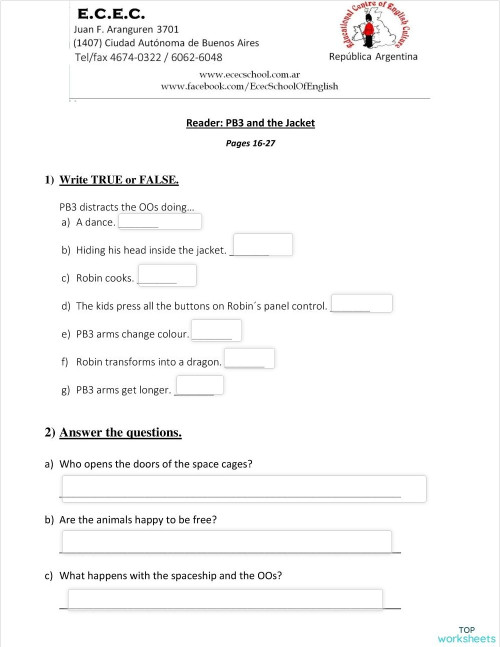 Reader Extra Practice - Integrative. Interactive worksheet | TopWorksheets