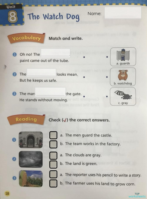 Class I Unit 8 WB. Interactive worksheet | TopWorksheets
