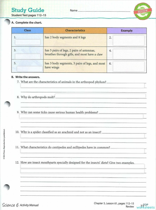 Lesson 61: Study Guide Pg 77-78. Interactive worksheet | TopWorksheets
