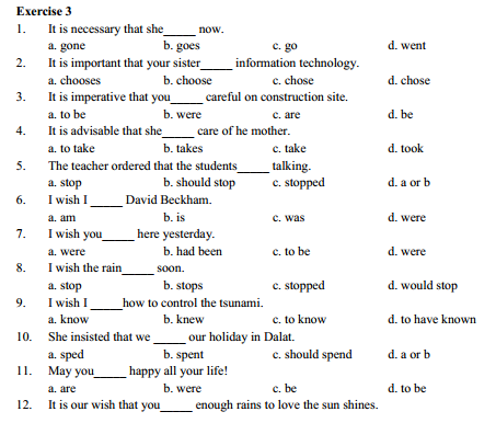SUBJUNCTIVE 03. Interactive worksheet | TopWorksheets