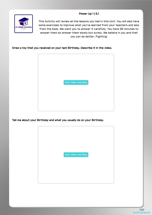 Power Up 1 | 5.1. Interactive worksheet | TopWorksheets