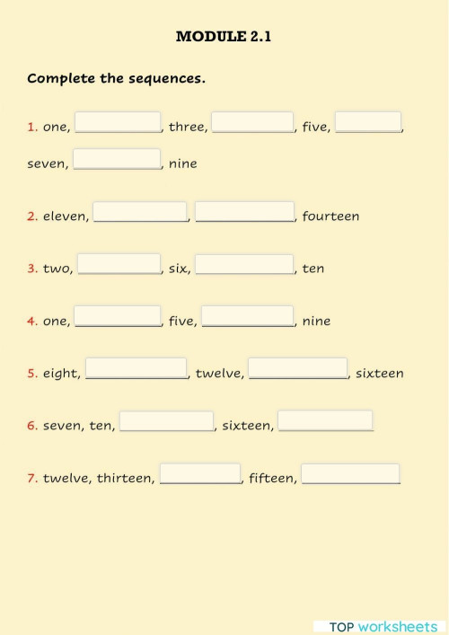 Numbers - Writing. Interactive worksheet | TopWorksheets