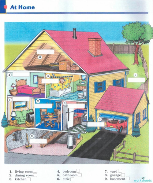 At Home - Unit 2.2. Interactive worksheet | TopWorksheets