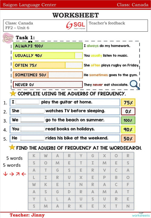 FF2.Unit 6.2. Interactive worksheet | TopWorksheets