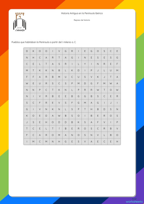 Historia De España Fichas Interactivas Y Ejercicios Online Topworksheets