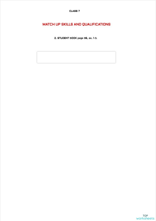 CLASS 7 TRAINING AND QUALIFICATIONS. Interactive worksheet | TopWorksheets