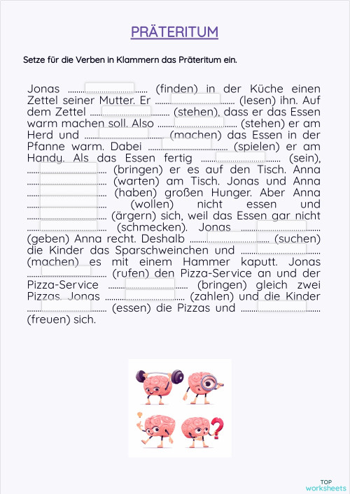 Präteritum. Interactive worksheet | TopWorksheets