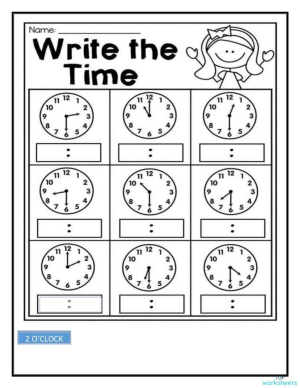 WHAT IS THE TIME?. Interactive worksheet | TopWorksheets