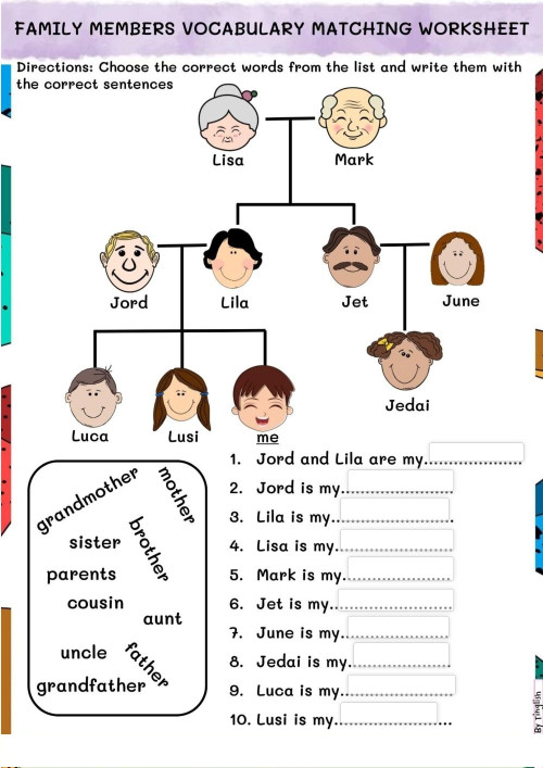 5 My Family II. Interactive worksheet | TopWorksheets