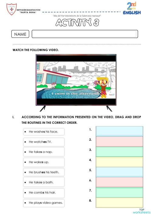 ACTIVITY 3_2ND GRADE. Interactive worksheet | TopWorksheets