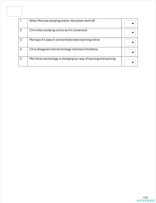 E8_Listening_Unit 6. Interactive worksheet | TopWorksheets