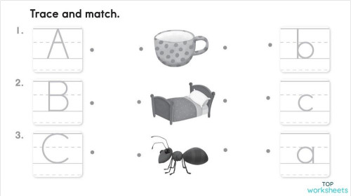 letters ABC. Interactive worksheet | TopWorksheets