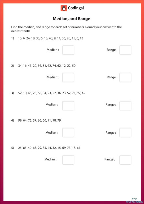 M_G05M24L67_WA01_Introduction_to_Median_and_Range_3. Interactive worksheet | TopWorksheets