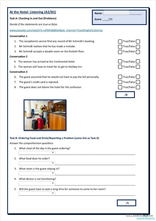 Listening: interactive worksheets and online exercises | TopWorksheets
