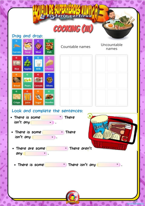 COOKING (III) (Copia). Interactive worksheet | TopWorksheets