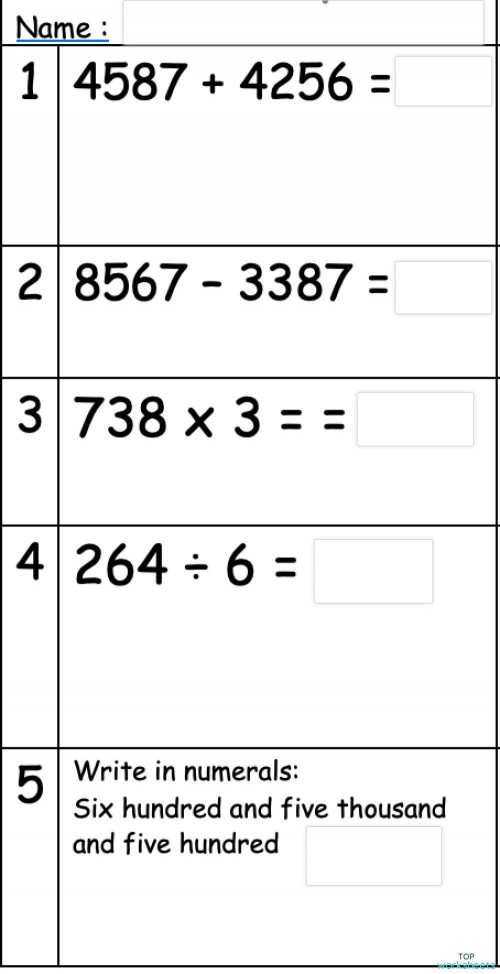 5-A-Day Year 5B Block 1 Week 4 Day 1. Interactive worksheet | TopWorksheets