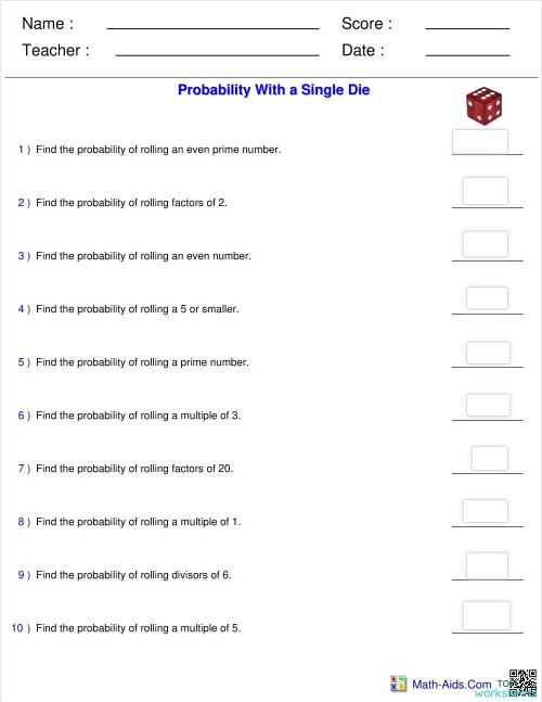 Probability: interactive worksheets and online exercises | TopWorksheets