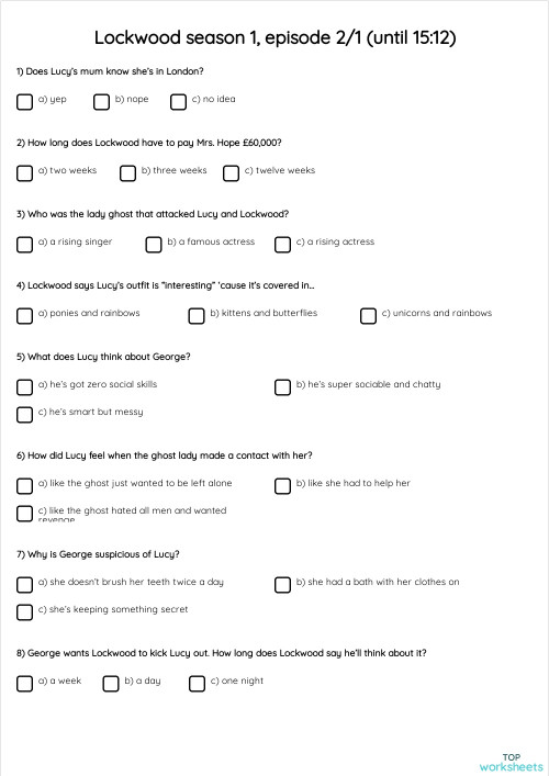 Level K: The great zoo escape. Interactive worksheet | TopWorksheets