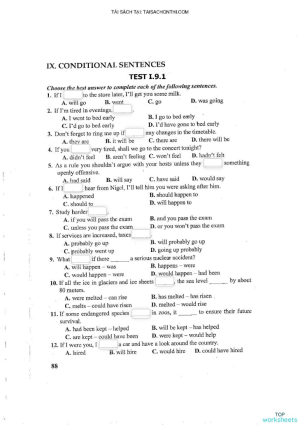 Conditional Sentences - Part 1. Interactive worksheet | TopWorksheets