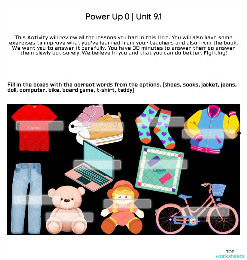 Power Up 0 | Unit 9.1. Interactive worksheet | TopWorksheets
