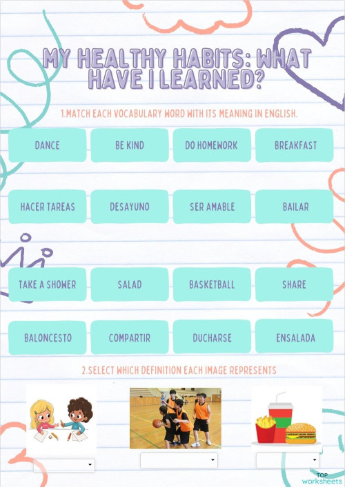 HEALTHY HABITS. Interactive worksheet | TopWorksheets