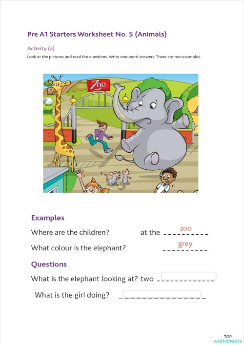 Reading and writing - Animals. Interactive worksheet | TopWorksheets