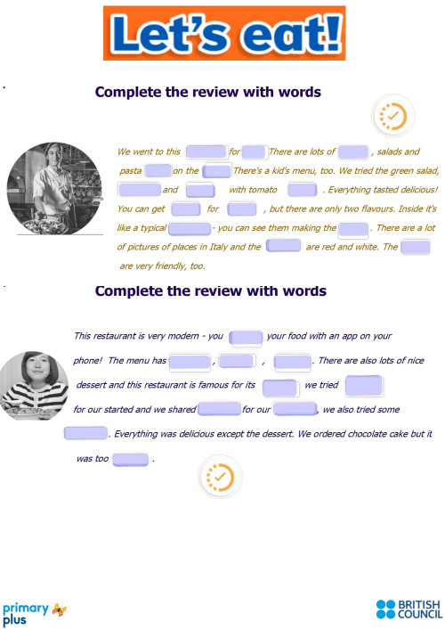 lets eat final - 03.06. Interactive worksheet | TopWorksheets