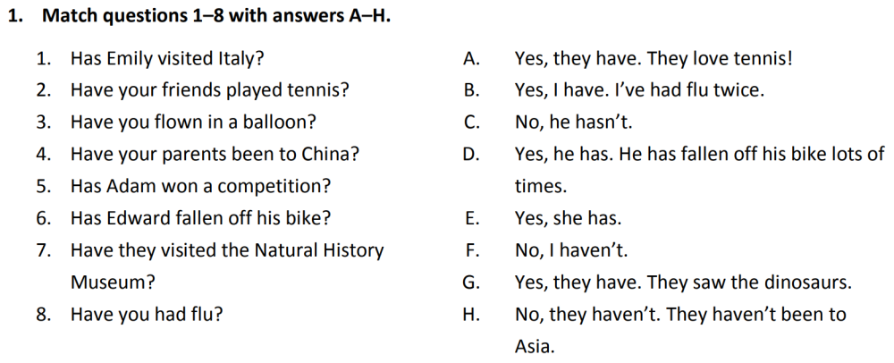 Present Perfect with EVER & NEVER. Interactive worksheet | TopWorksheets