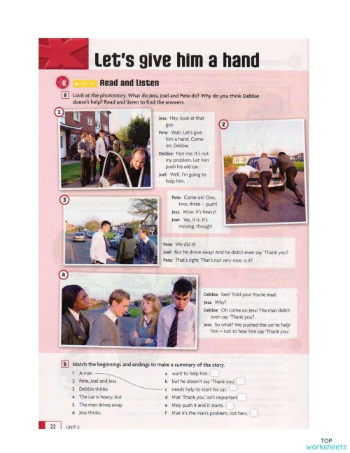 Give A Helping Hand. Interactive worksheet | TopWorksheets