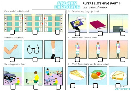 Listening practice 4.5. Interactive worksheet | TopWorksheets