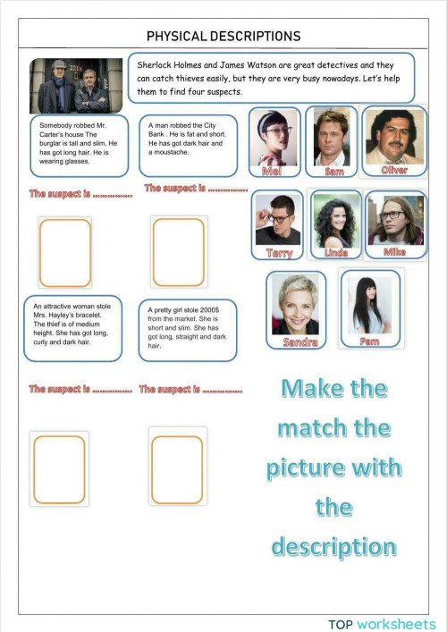 Physical description. Interactive worksheet | TopWorksheets