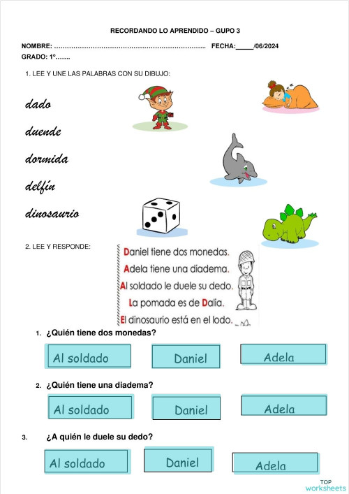 Detectives en AL. Ficha interactiva | TopWorksheets