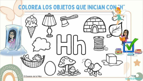 Letra "Hh": fichas interactivas y ejercicios online | TopWorksheets
