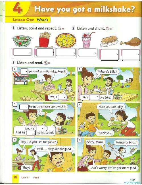 unit4 primary 2. Interactive worksheet | TopWorksheets