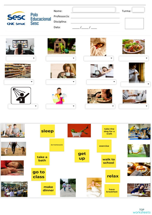 routine elementary. Interactive worksheet | TopWorksheets