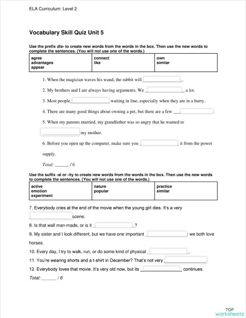 Module 3 Vocabulary. Interactive worksheet | TopWorksheets