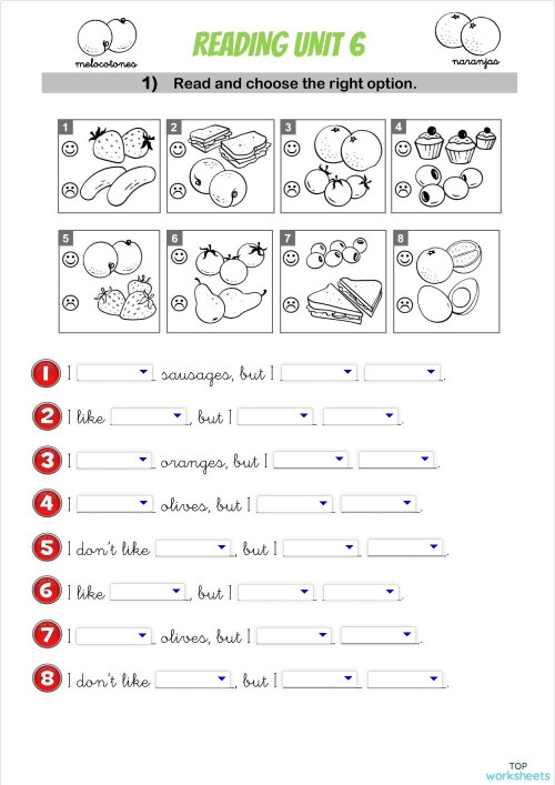 1º Unit 6 – READING (ADAPTED). Interactive worksheet | TopWorksheets