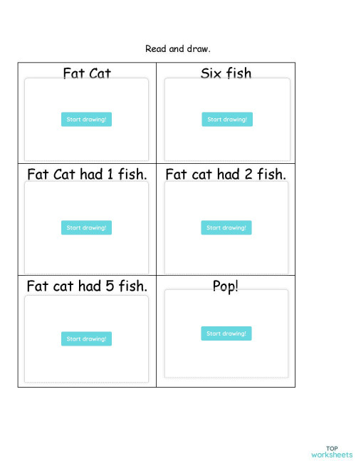 SIX FISH LITERACY. Interactive worksheet | TopWorksheets